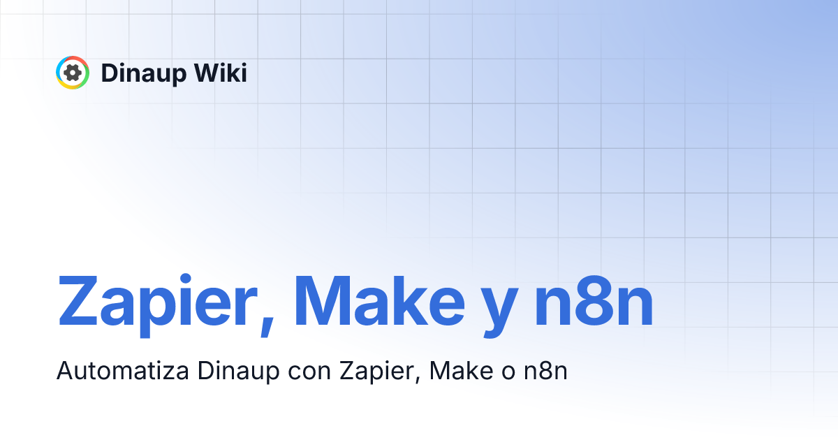 Zapier, Make y n8n | Dinaup Wiki